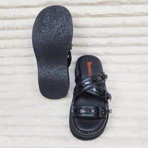 Demonia | Shoes | Emily 02 Platform Bat Buckle Slip On Goth Sandals ...